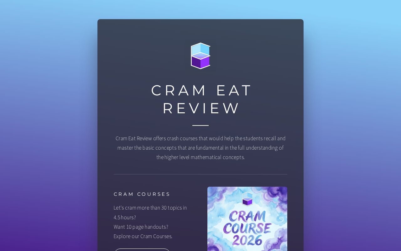 Cram Eat Review Main